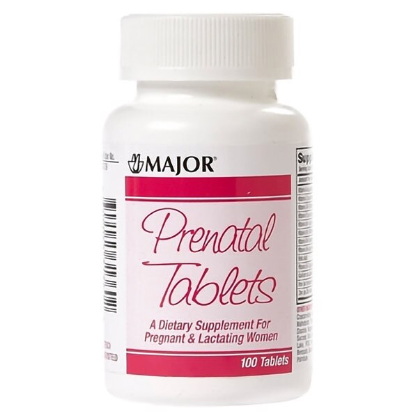 Prenatal Tablets 27mg Strength 100 Per Bottle Medstat